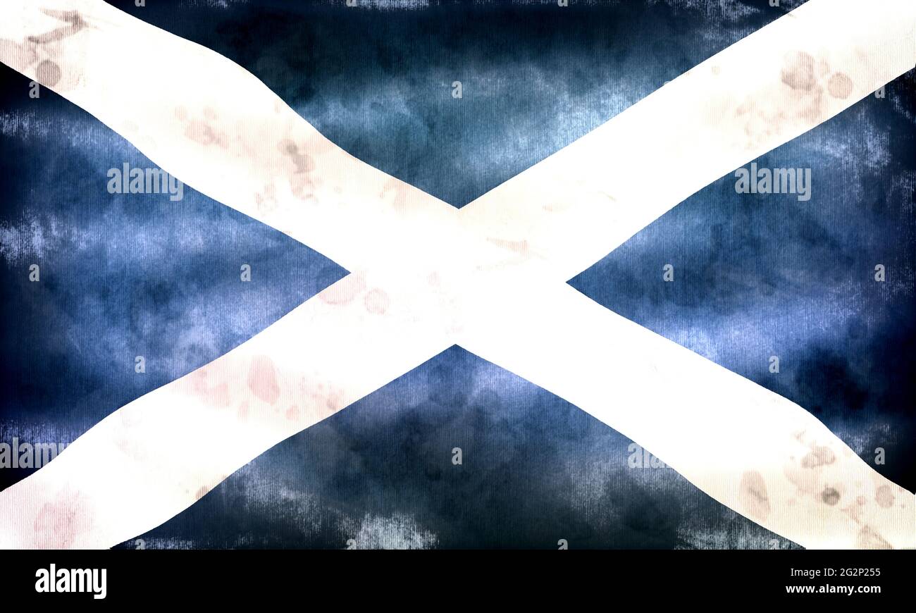 Scotland flag - realistic waving fabric flag Stock Photo - Alamy