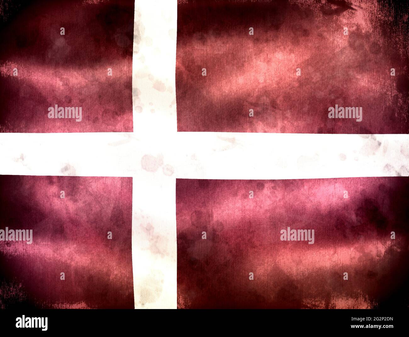 Denmark flag - realistic waving fabric flag Stock Photo - Alamy
