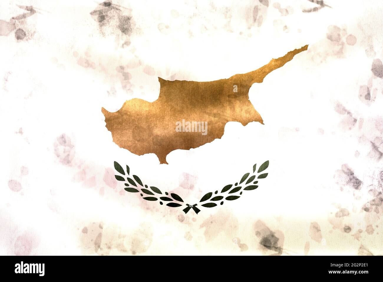 Cyprus flag - realistic waving fabric flag Stock Photo - Alamy
