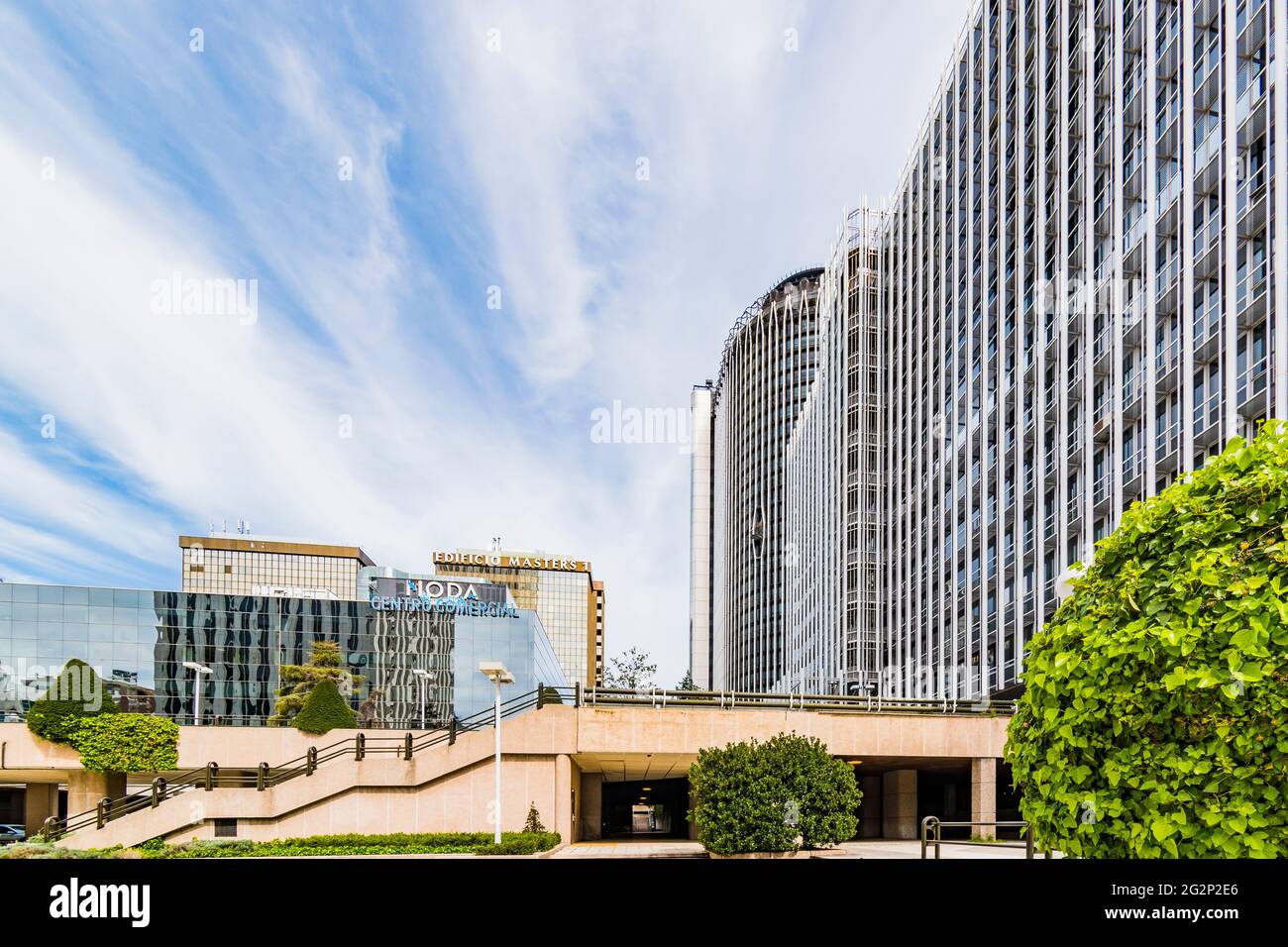 Picasso square. Business district of AZCA. Madrid, Spain, Europe Stock ...