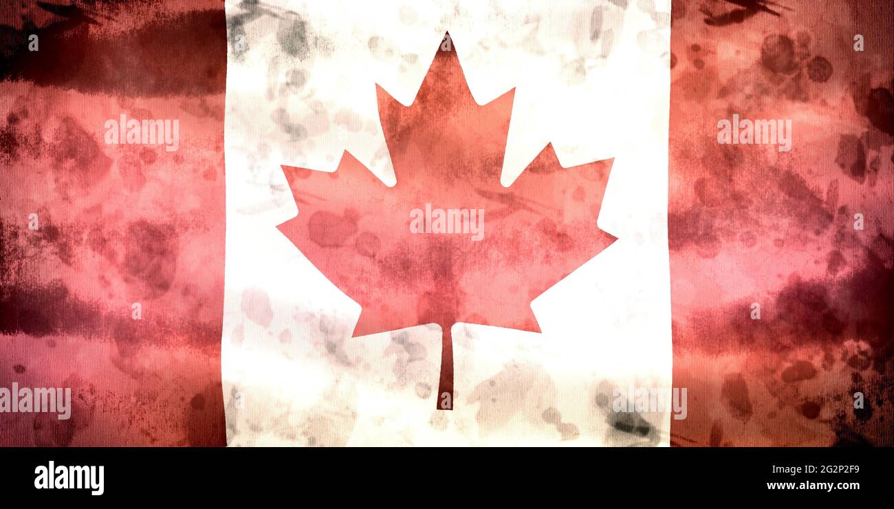 Canada flag - realistic waving fabric flag Stock Photo - Alamy