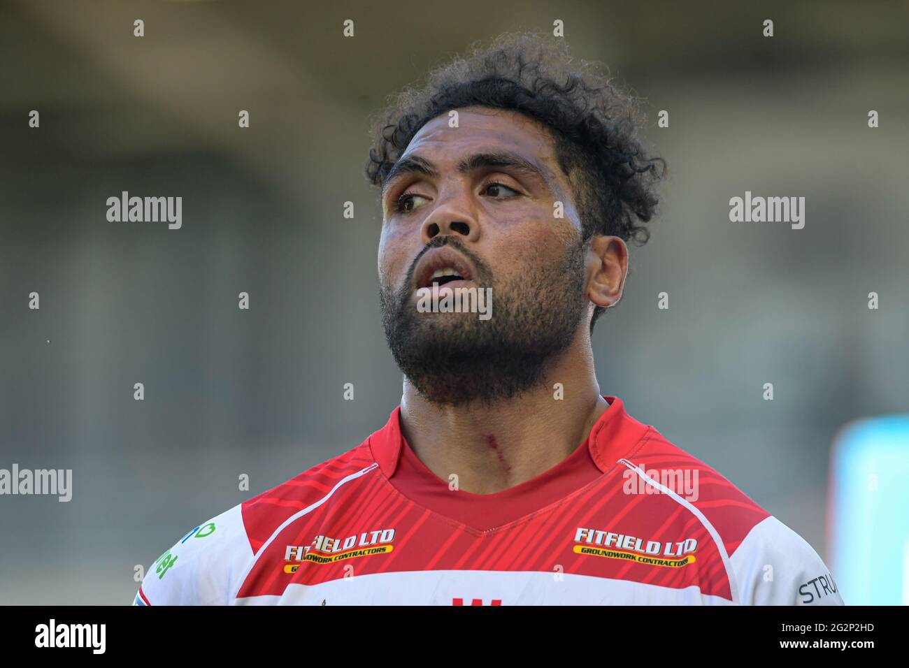 Mark Ioane (10) of Leigh Centurions in action during the game Stock ...