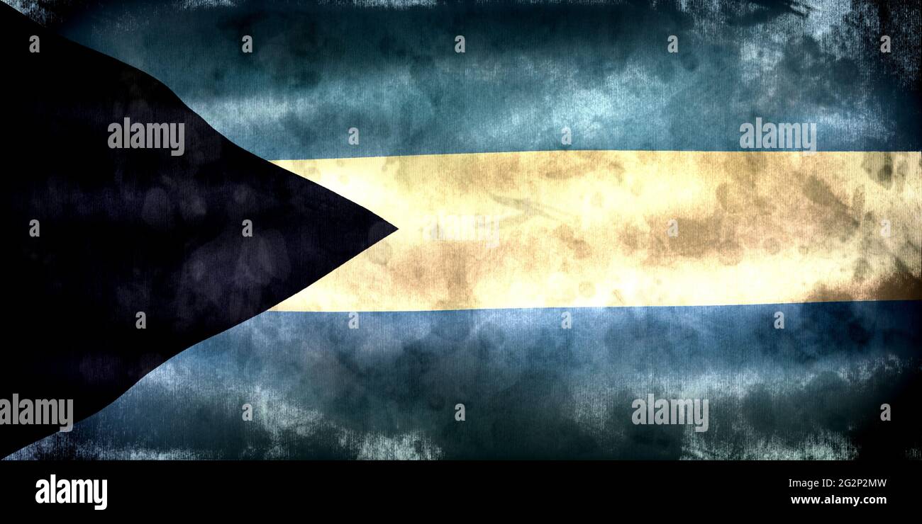 Bahamas flag - realistic waving fabric flag Stock Photo - Alamy