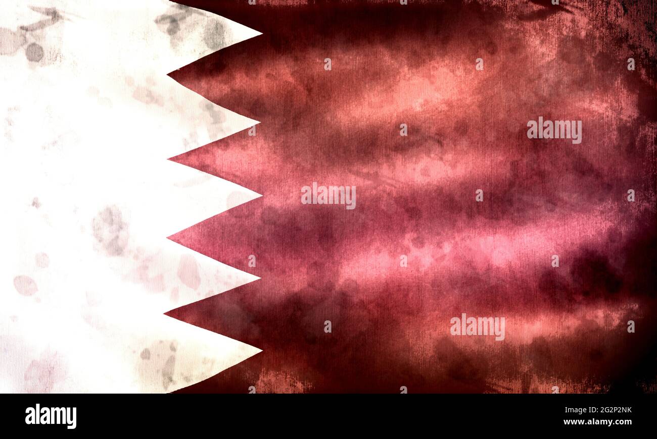 Bahrain flag - realistic waving fabric flag Stock Photo - Alamy