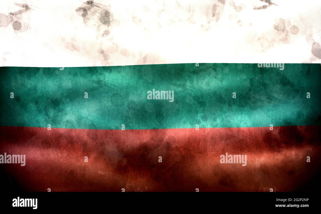 Bulgaria flag - realistic waving fabric flag Stock Photo - Alamy