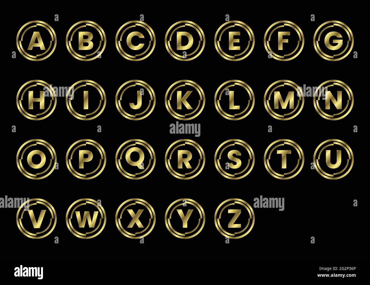 Alphabet a gold illustration hi-res stock photography and images - Alamy