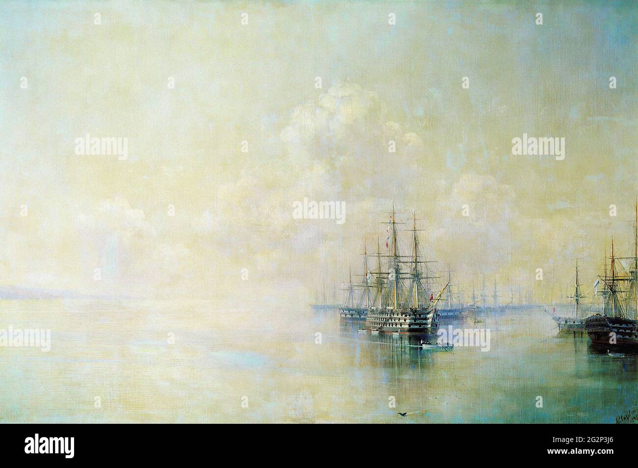 Ivan aïvazovski (1817-1900) - Black Se Fleet Squadron Before Going Raid ...