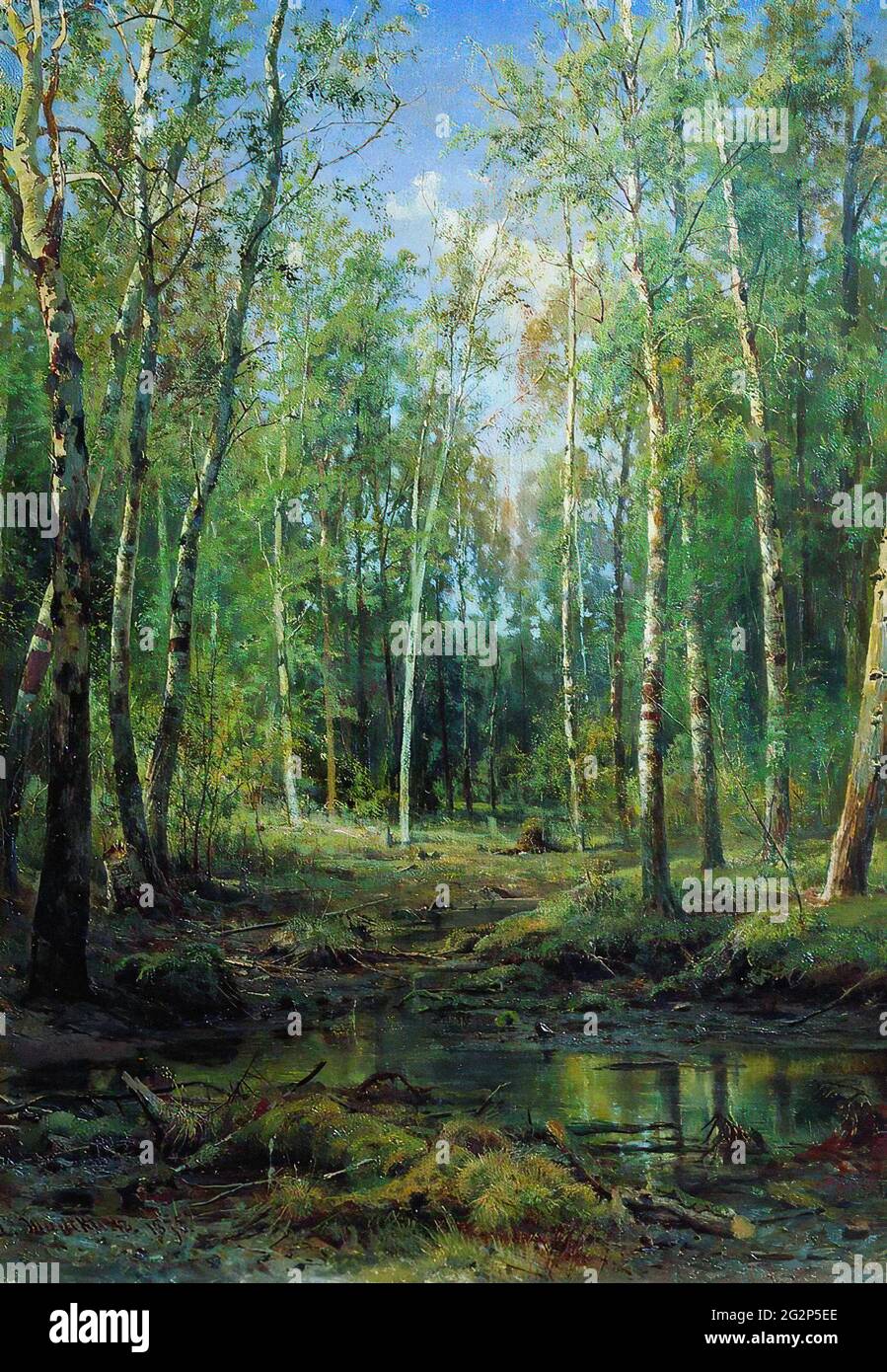 Ivan Chichkine - Birch Grove 1875 Stock Photo - Alamy