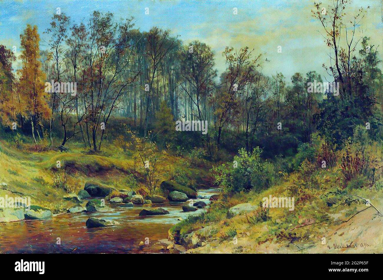 Ivan Chichkine - Forest Stream 1896 Stock Photo - Alamy