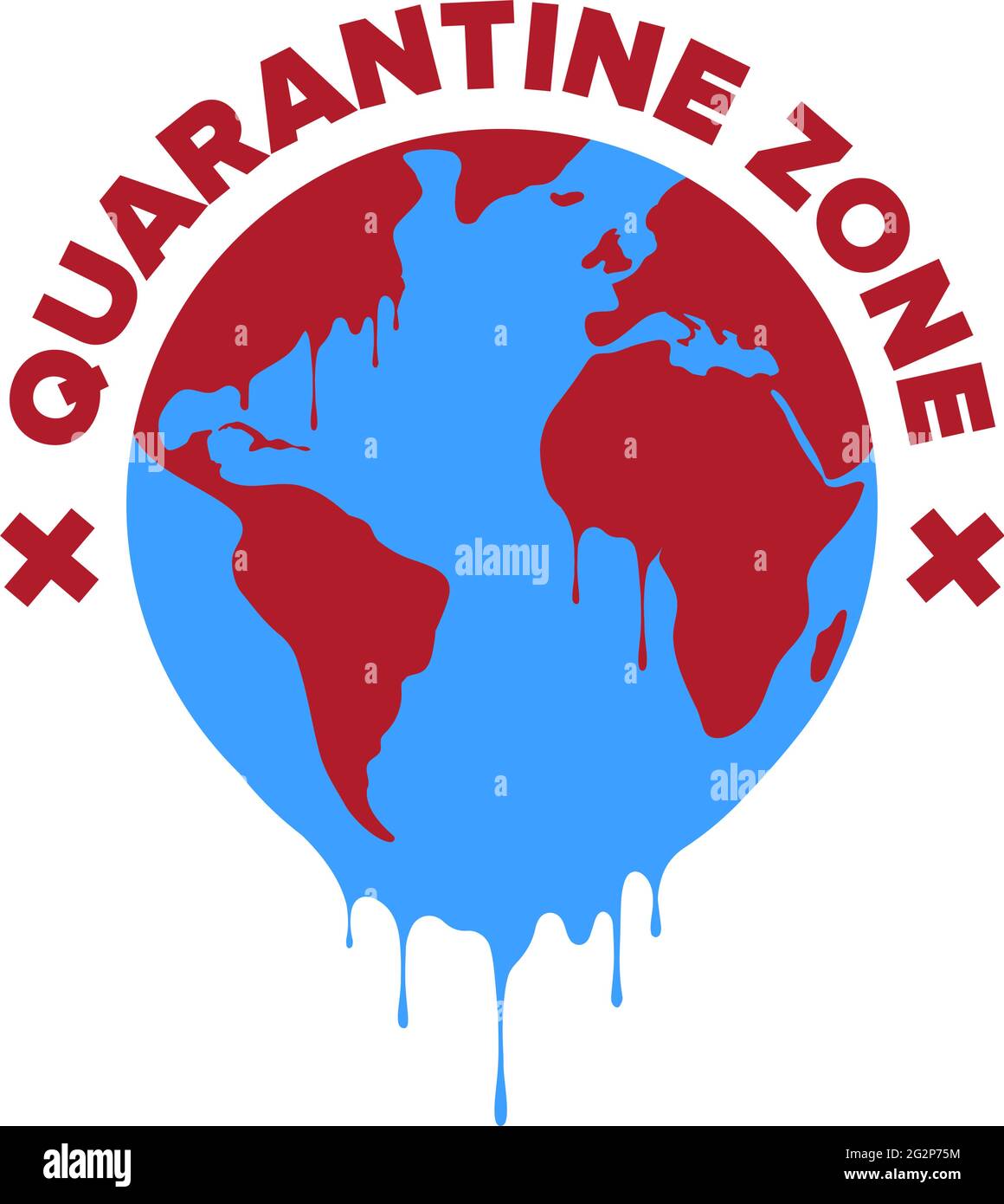 Planet Earth on quarantine 2020. Coronavirus covid-19 pandemy. Vector ...