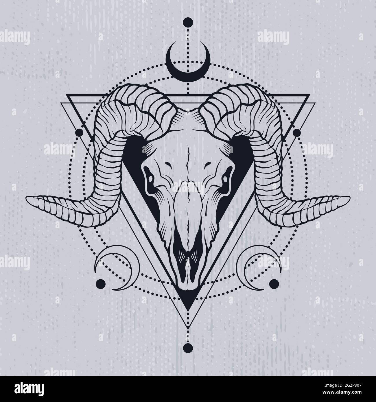 Ram Skull Outline