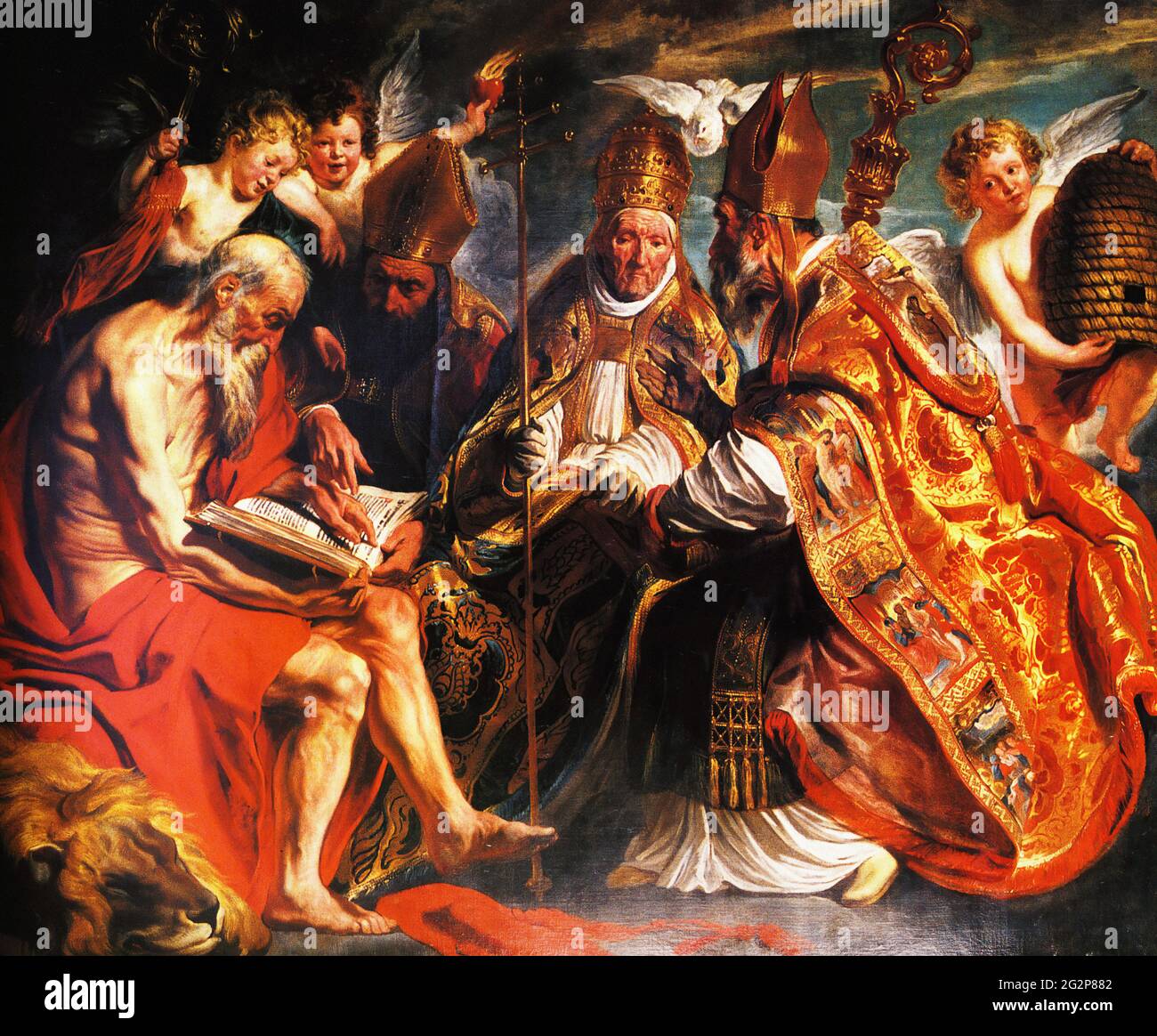 Jacob Jordaens - Four Latin Fathers Church Stock Photo - Alamy