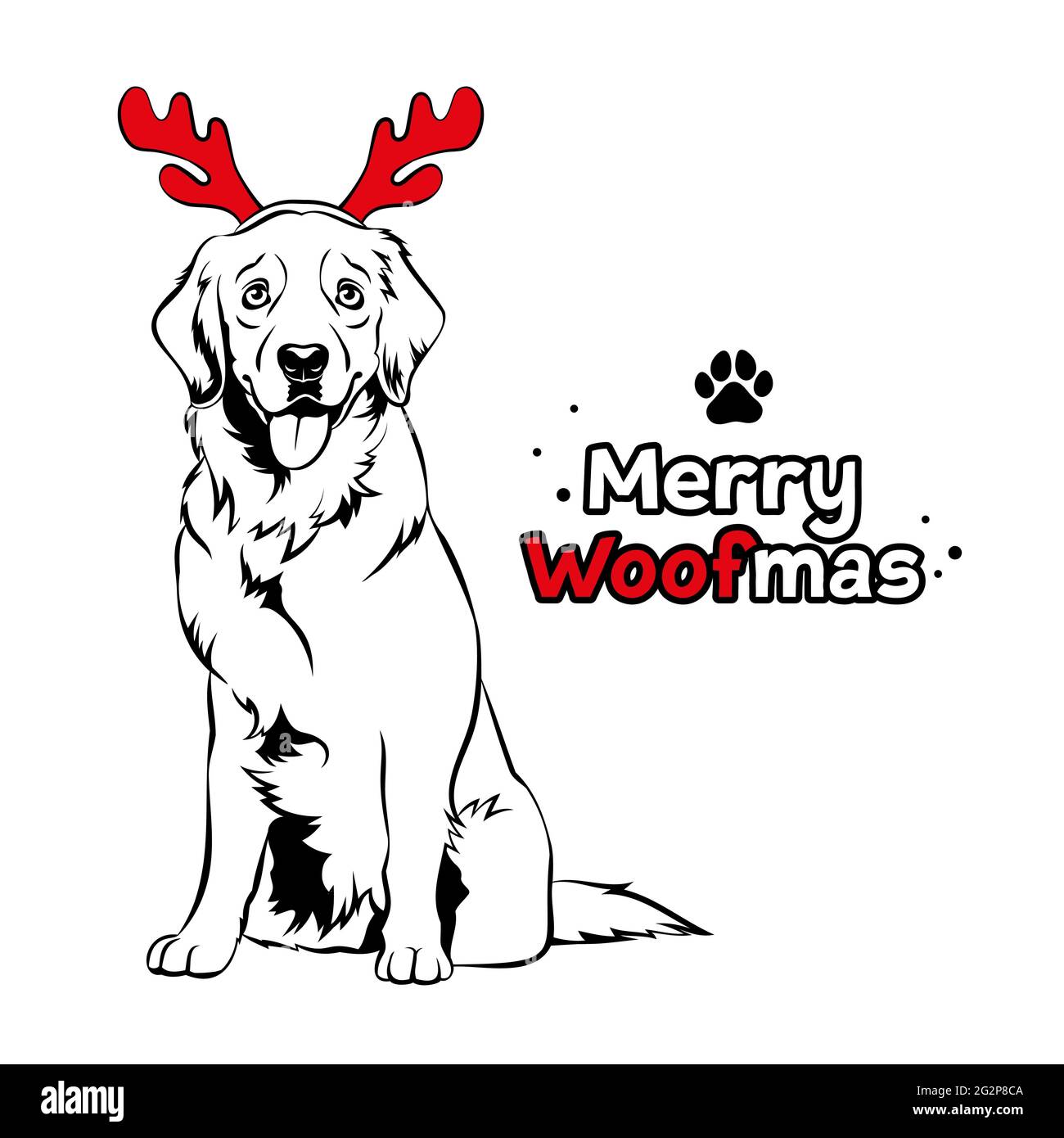 Black labrador christmas Stock Vector Images - Alamy