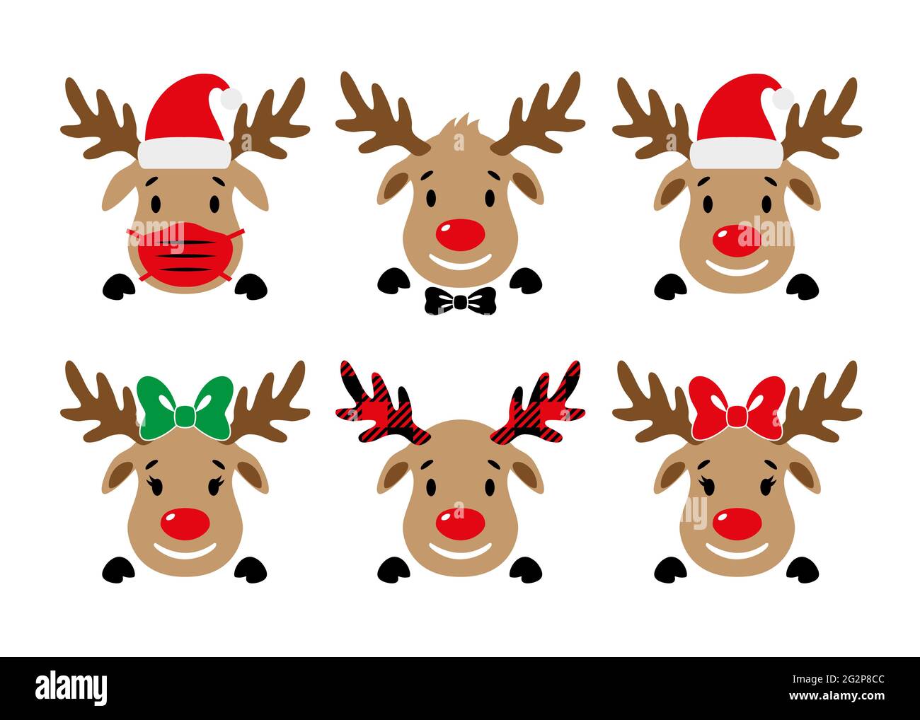 Reindeer Face Clip Art