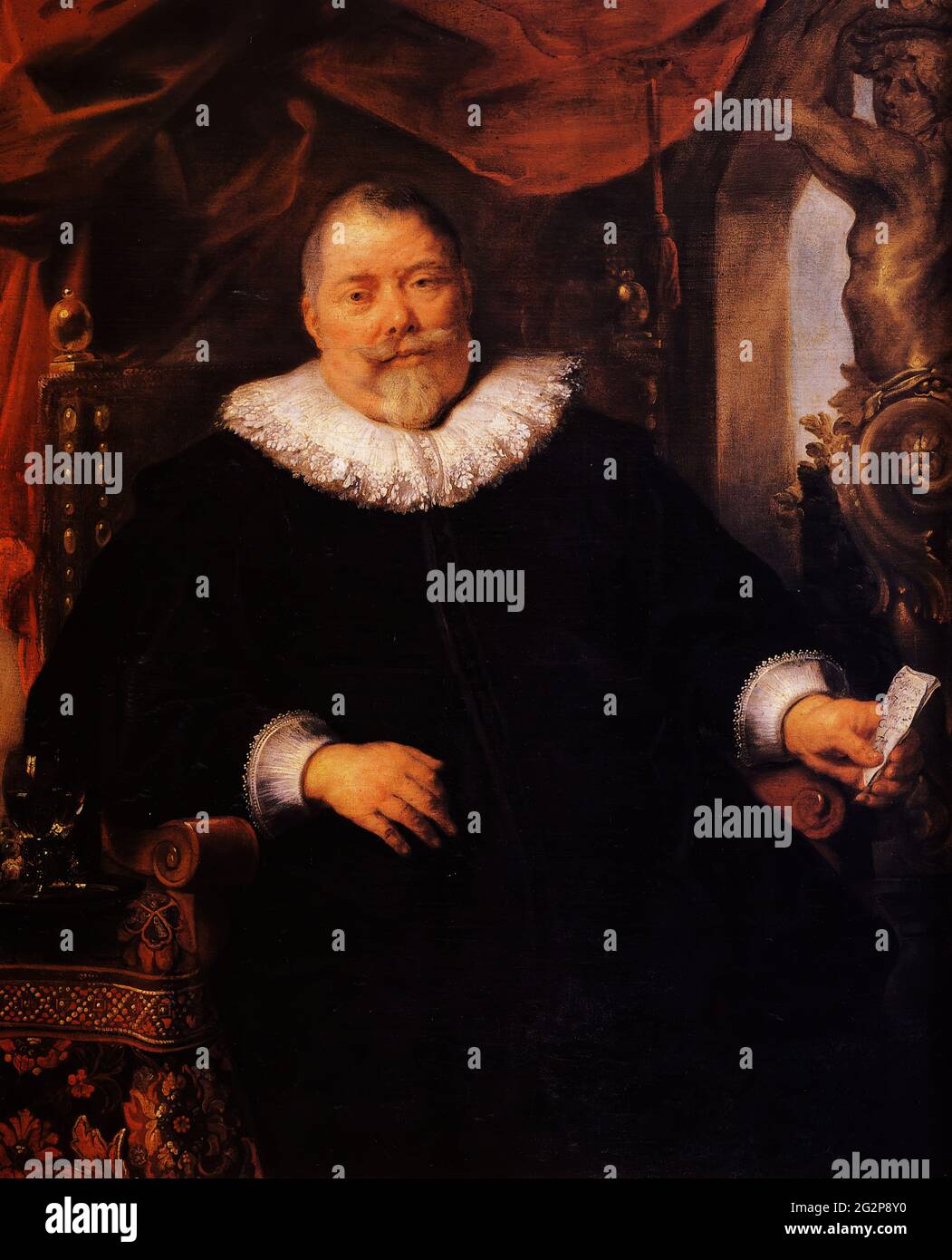 Jacob Jordaens - Portrait Johan Wierts 1635 Stock Photo - Alamy