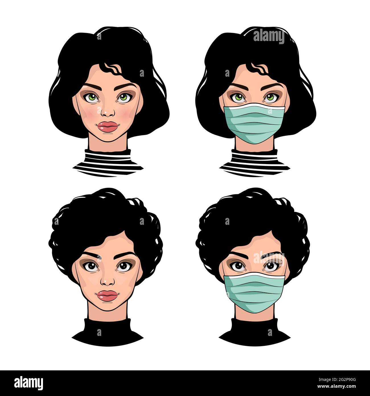 Hospital masks cartoon hi-res stock photography and images - Alamy