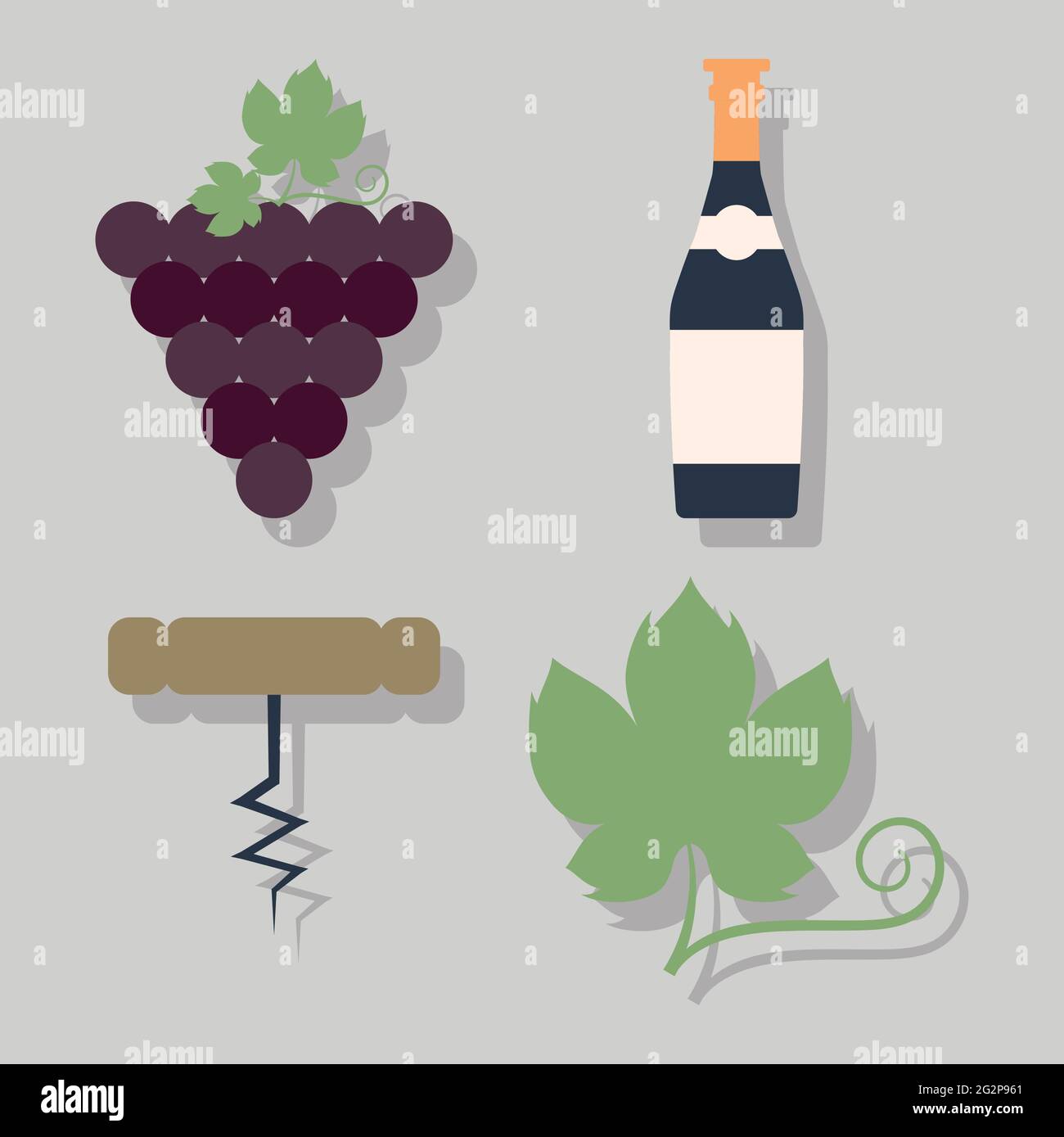 four wine icons Stock Vector Image & Art - Alamy