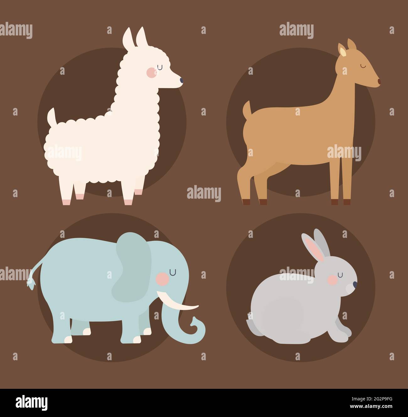 four animals illustration Stock Vector Image & Art - Alamy