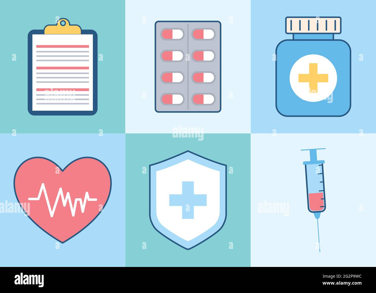 six health insurance items Stock Vector Image & Art - Alamy