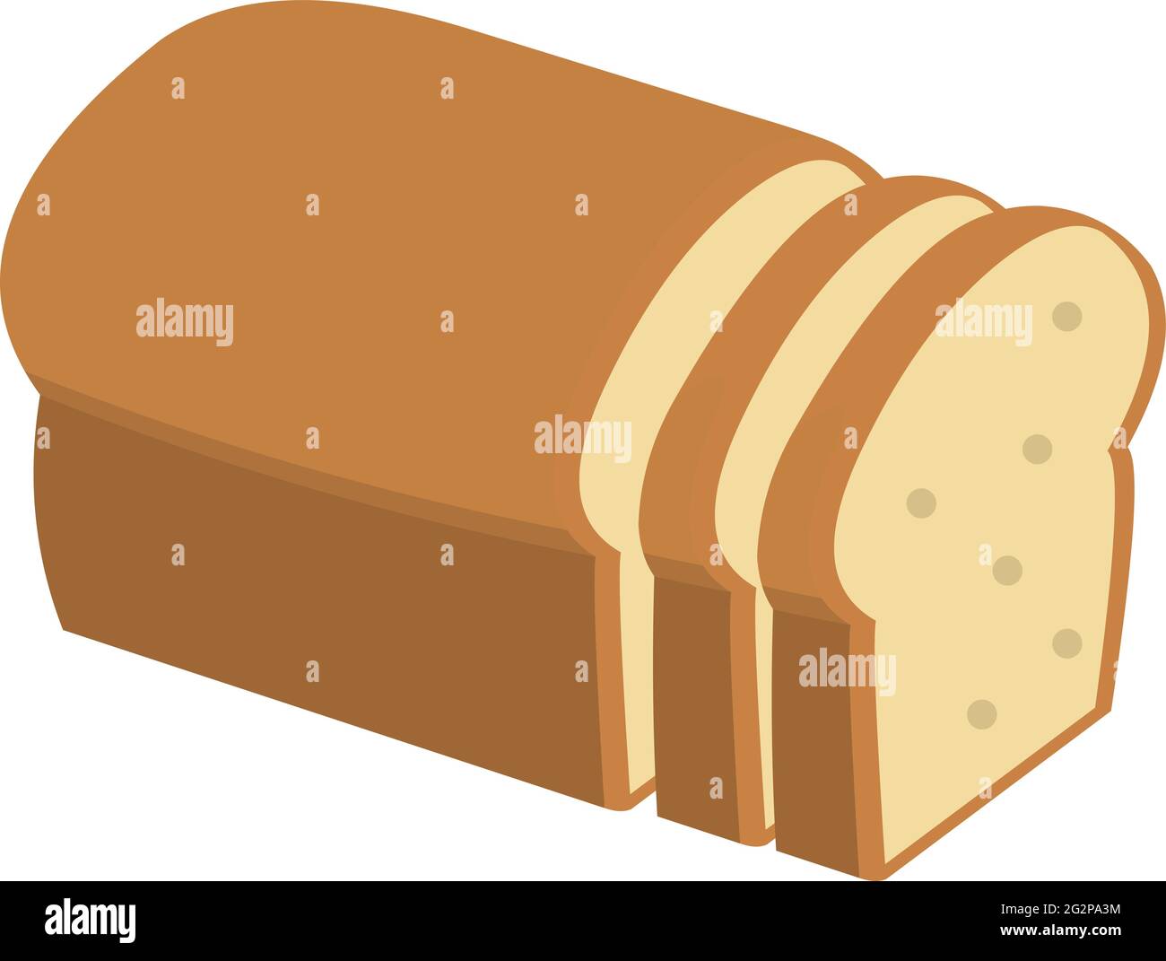 Vector illustration of sliced bread emoticon Stock Vector Image & Art ...
