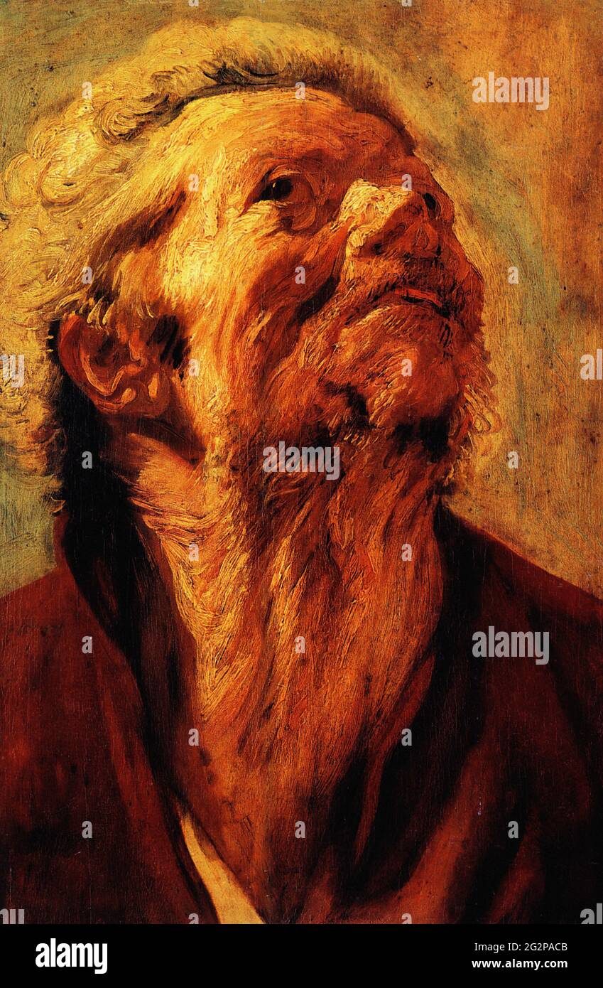 Jacob Jordaens - Study Head Abraham Grapheus 1621 Stock Photo - Alamy