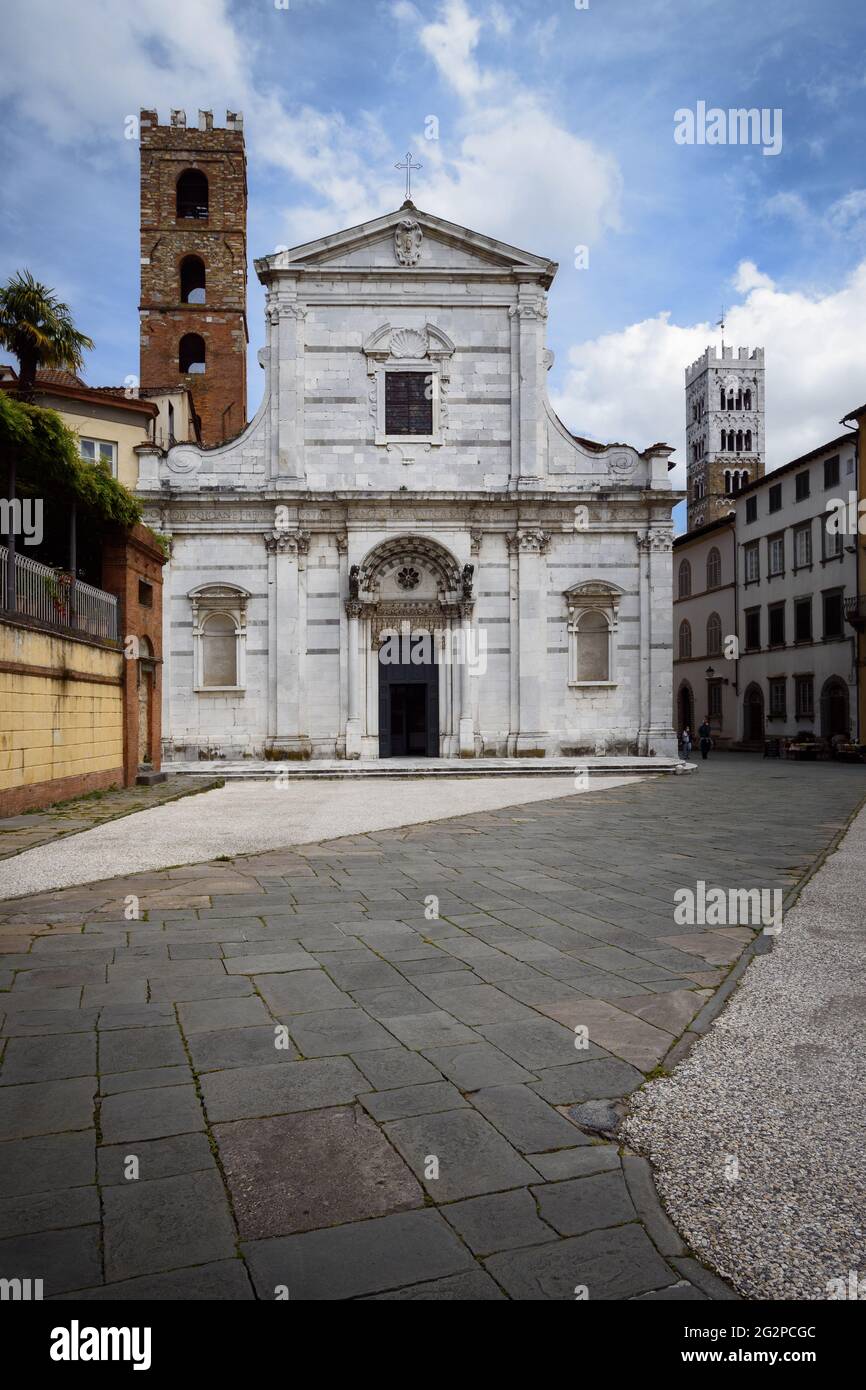 Baroque church of Saint Giovanni and Reparata, ancient white marble ...