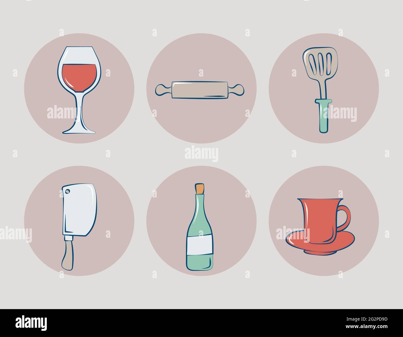 nine cooking items Stock Vector Image & Art - Alamy