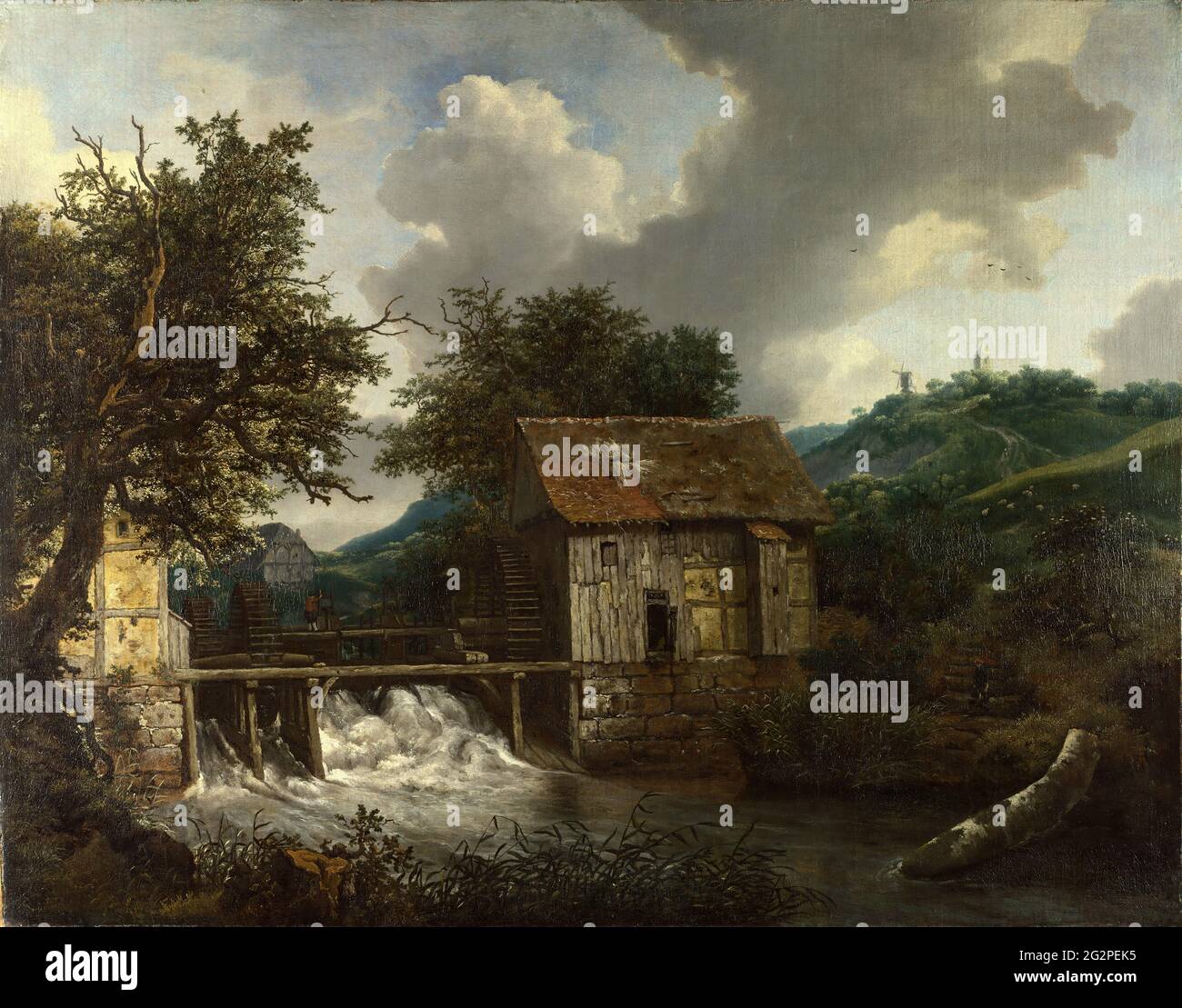 Jacob Van Ruisdael - Two Watermills and an Open Sluice at Singraven ...