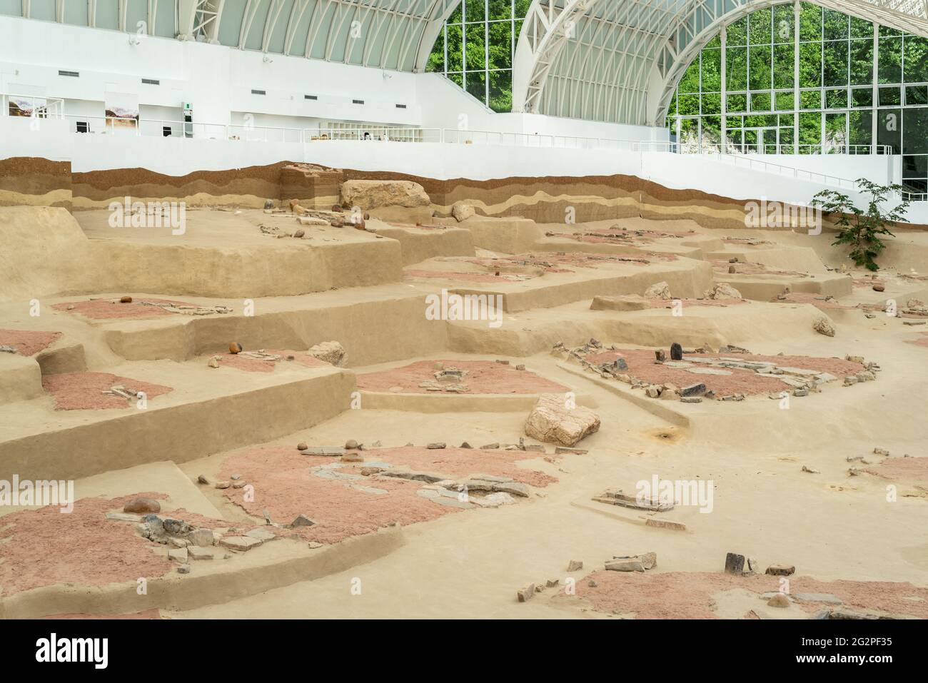 Lepenski Vir Stone age archaeological site of the Mesolithic Iron Gates ...