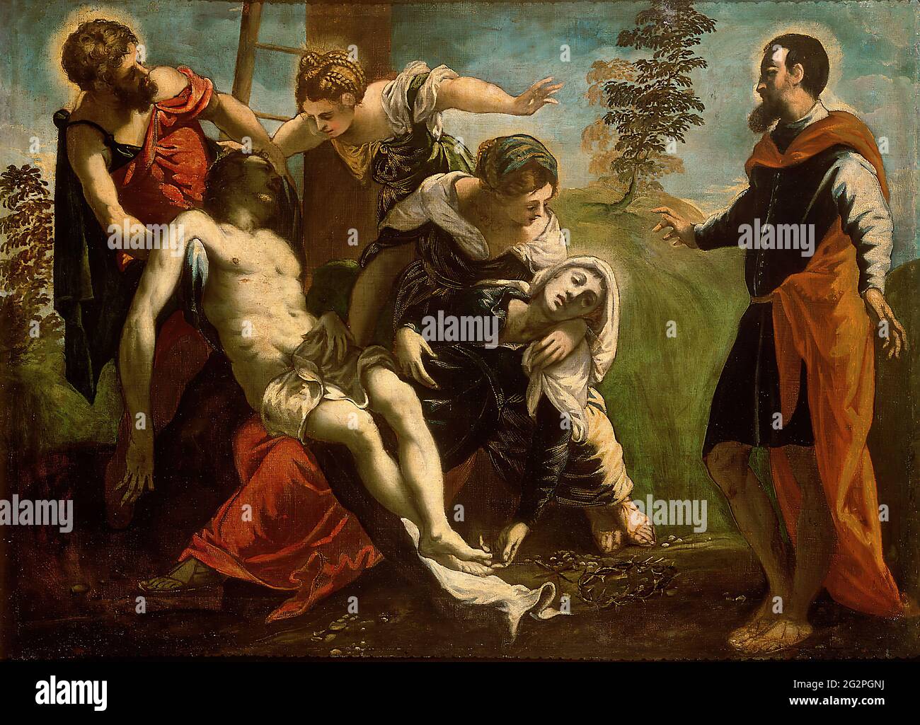 Jacopo Robusti a.K.a Tintoretto - Deposition of Christ 02 Stock Photo - Alamy