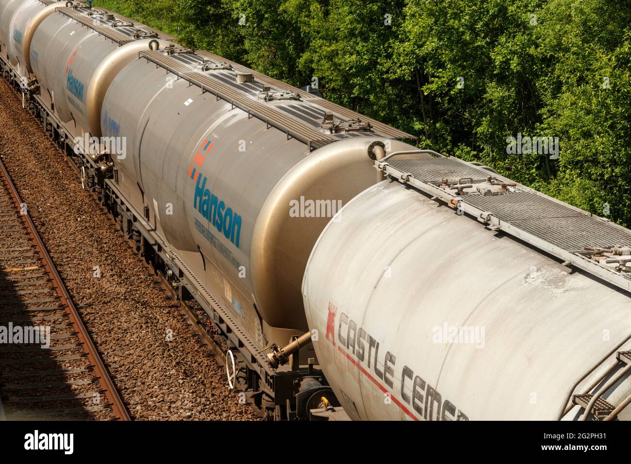 Cement wagons at Horrocksford Junction, Clitheroe, Lancashire. 6M90 ...