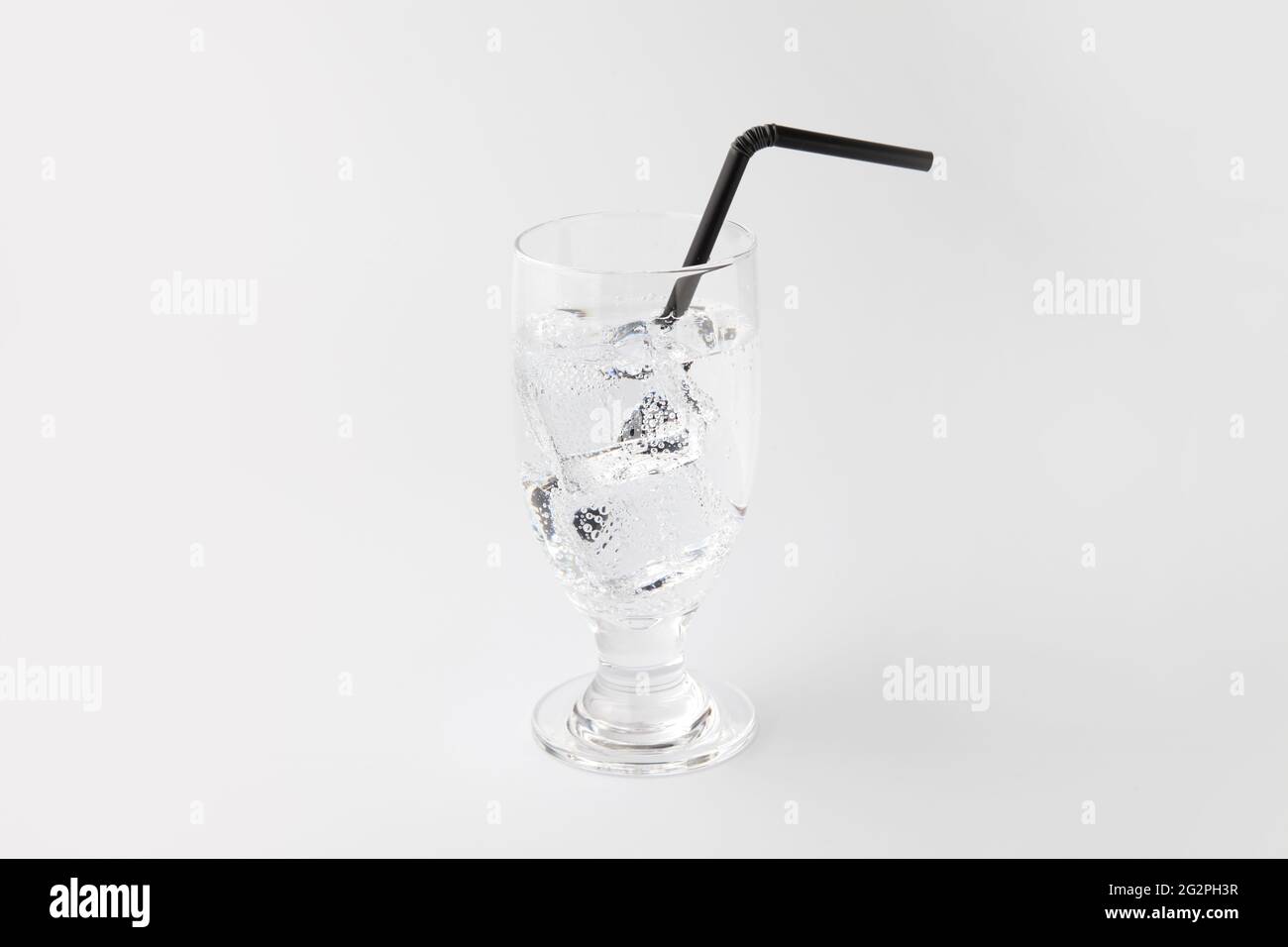 glass of cold carbonated water drink isolated on white background Stock Photo - Alamy