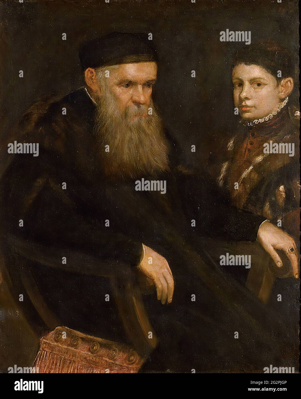 Jacopo Robusti a.K.a Tintoretto - Old Man and Boy Stock Photo - Alamy