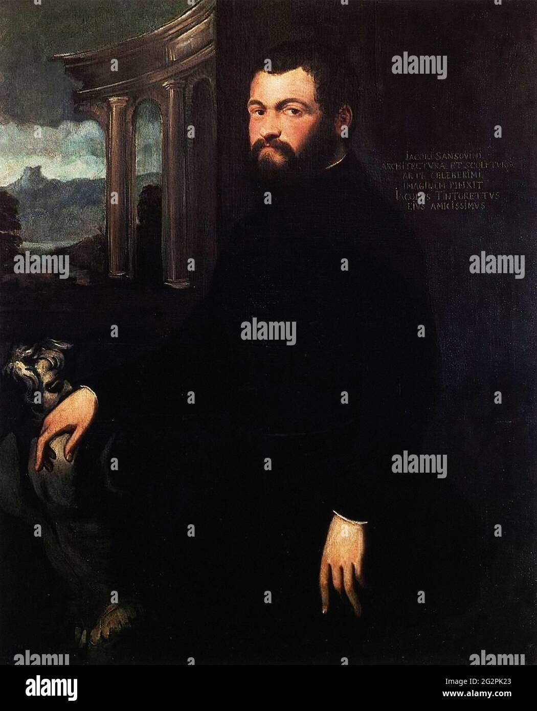Jacopo Robusti a.K.a Tintoretto - Portrait Jacopo Sansovino 1546 Stock Photo - Alamy