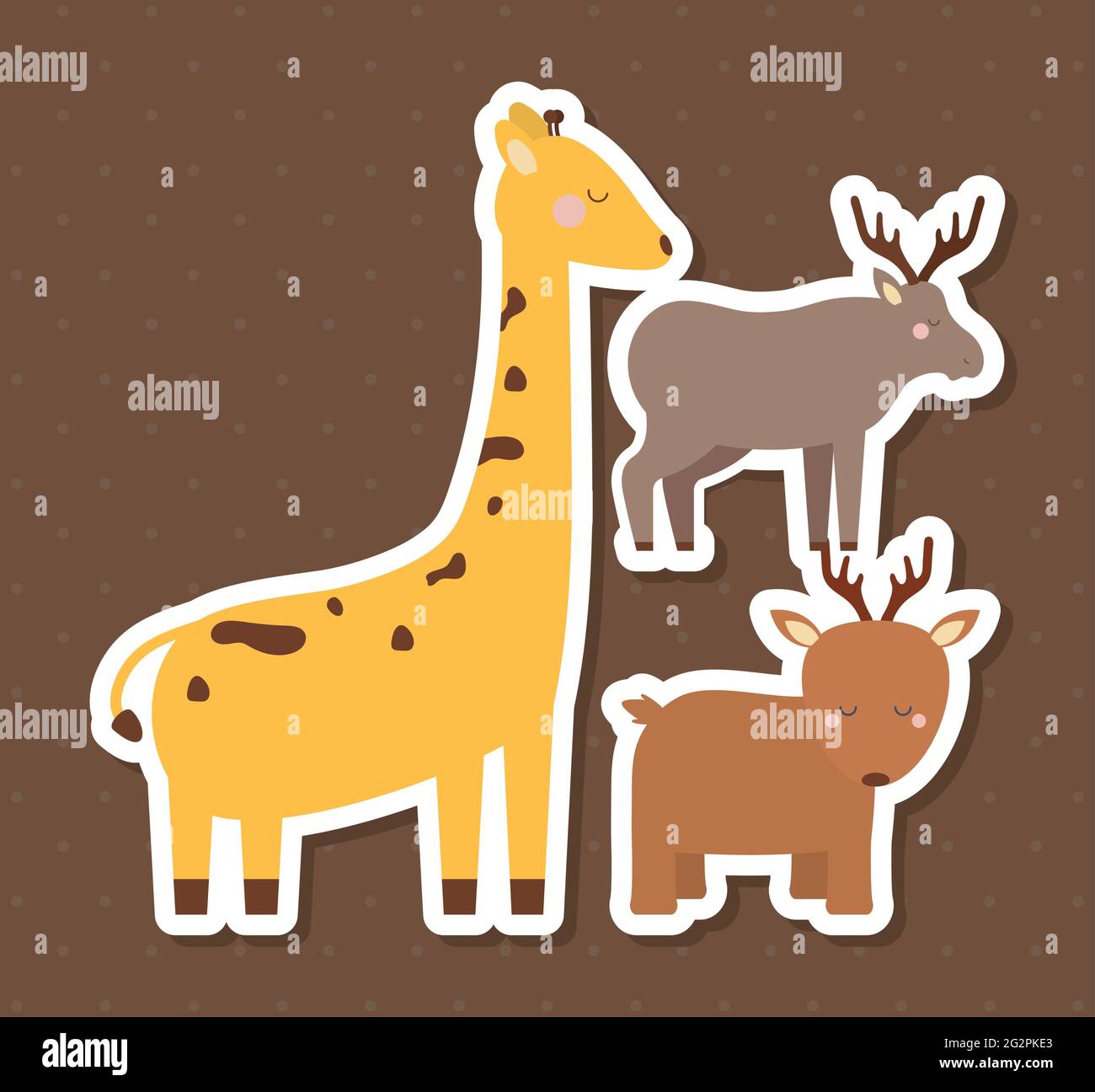 three animals illustration Stock Vector Image & Art - Alamy