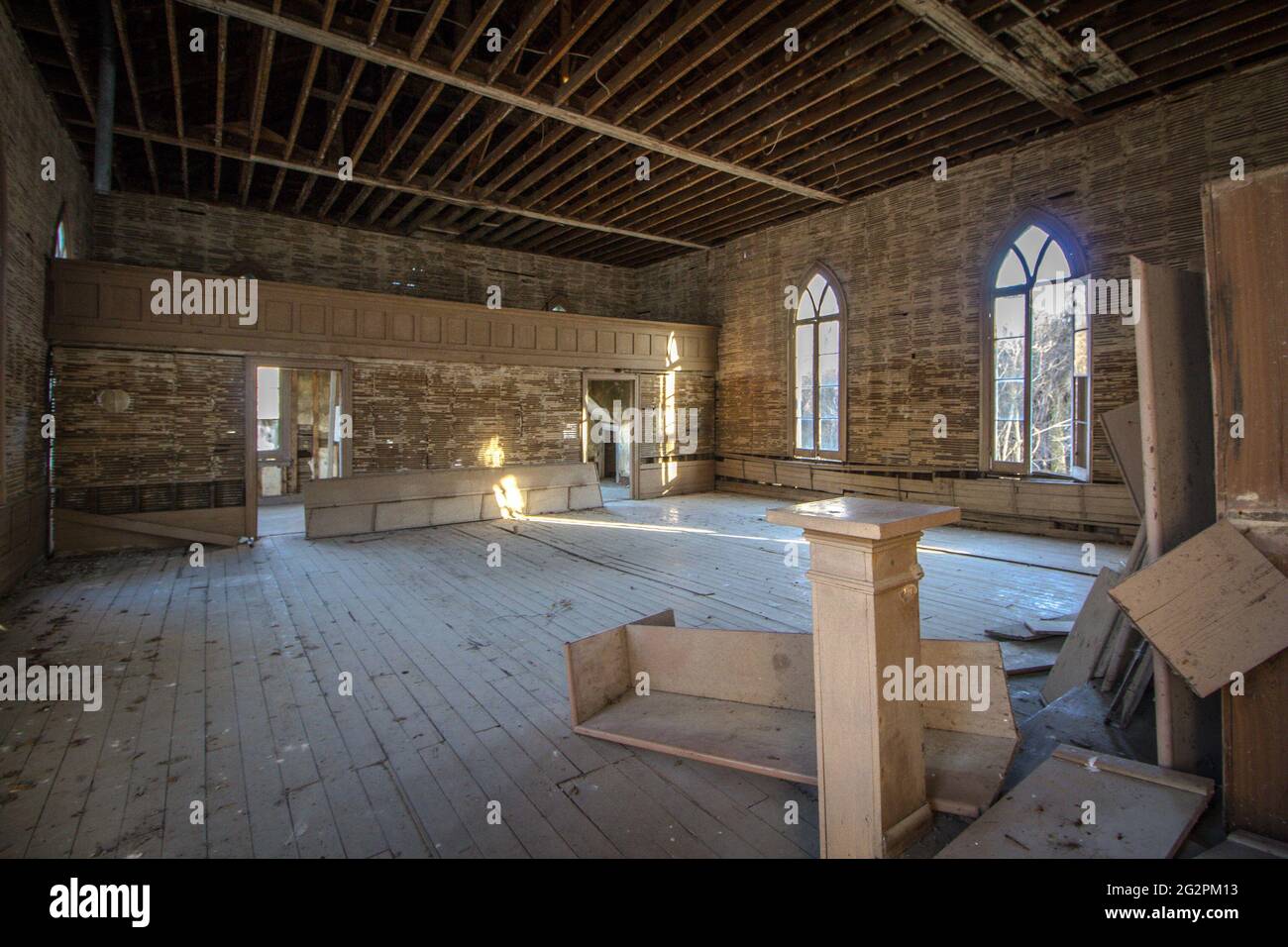 Abandoned church rectory from Protestant church in Rodney, Mississippi ...