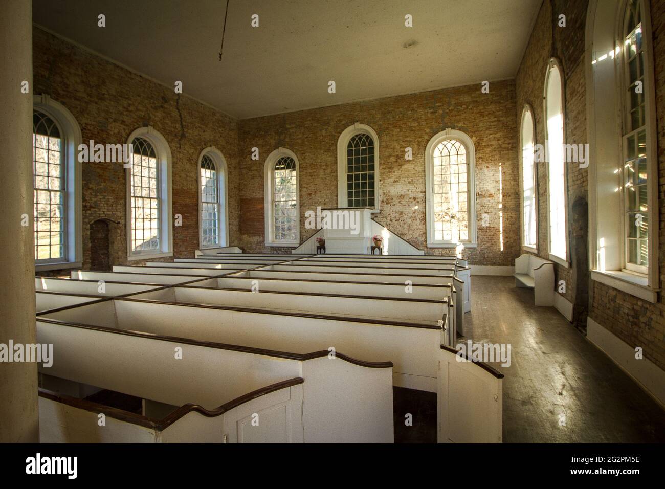 Pews inside Catholic church in Rodney, Mississippi Stock Photo - Alamy