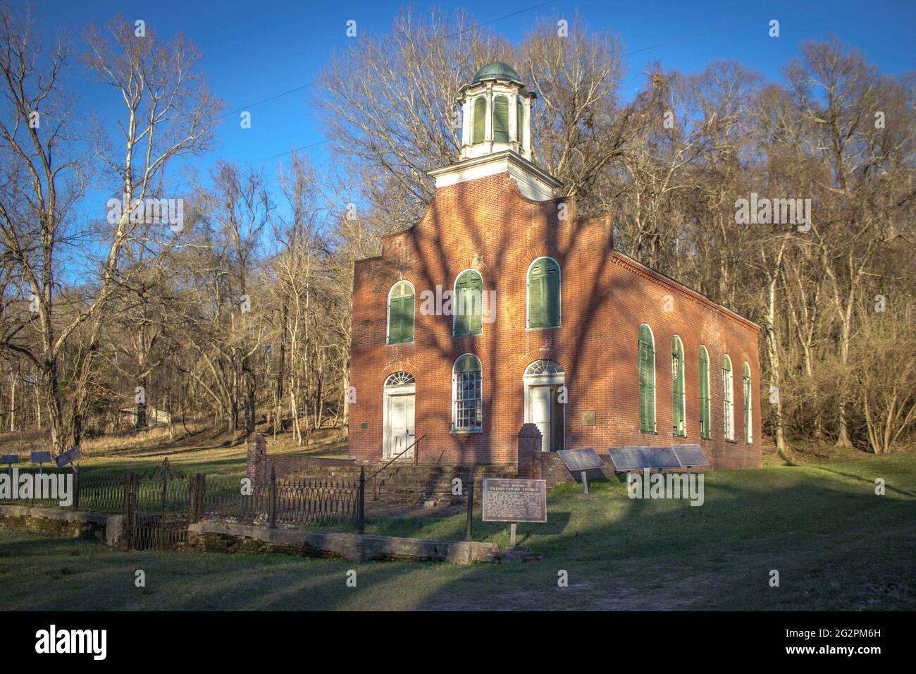 Catholic church and surrounding forest in Rodney, Mississippi Stock ...