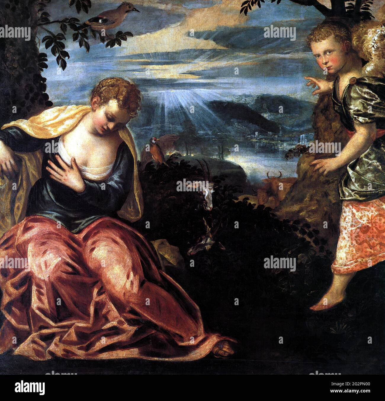 Jacopo Robusti a.K.a Tintoretto - the Annunciation to Manoahs Wife Stock Photo - Alamy