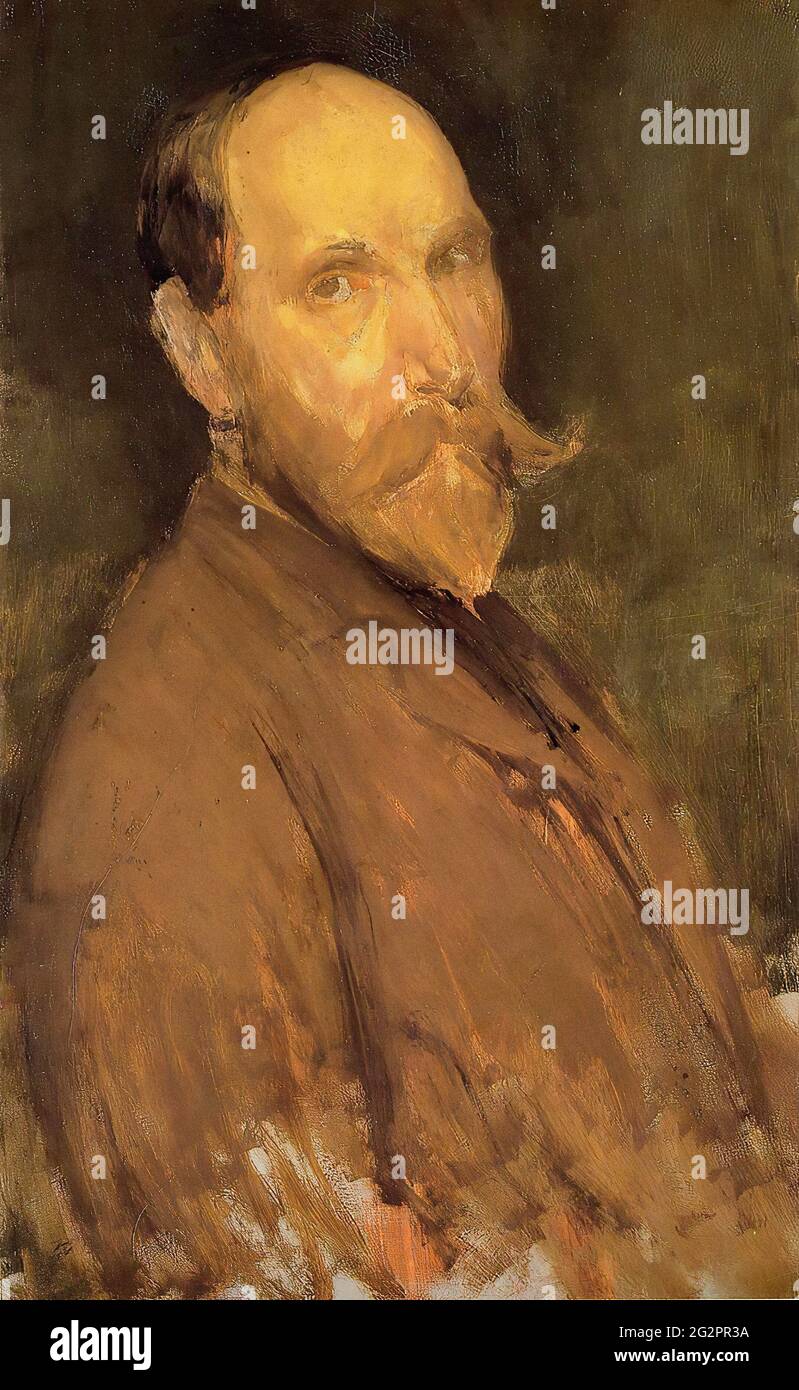 James Abbott Mcneill Whistler - Portrait Charles L Freer 1903 Stock ...