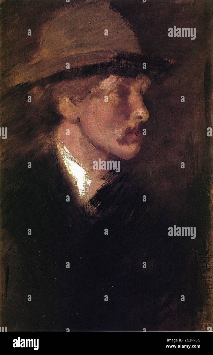 James Abbott Mcneill Whistler - Study Head C 1885 Stock Photo - Alamy