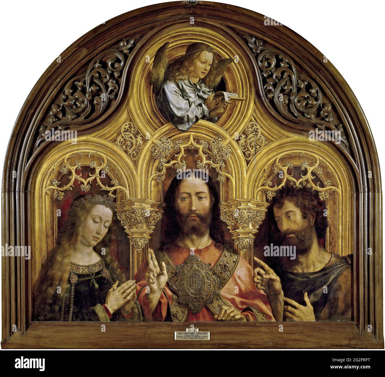 Christ between the virgin mary and saint john the baptist hi-res stock photography and images ...