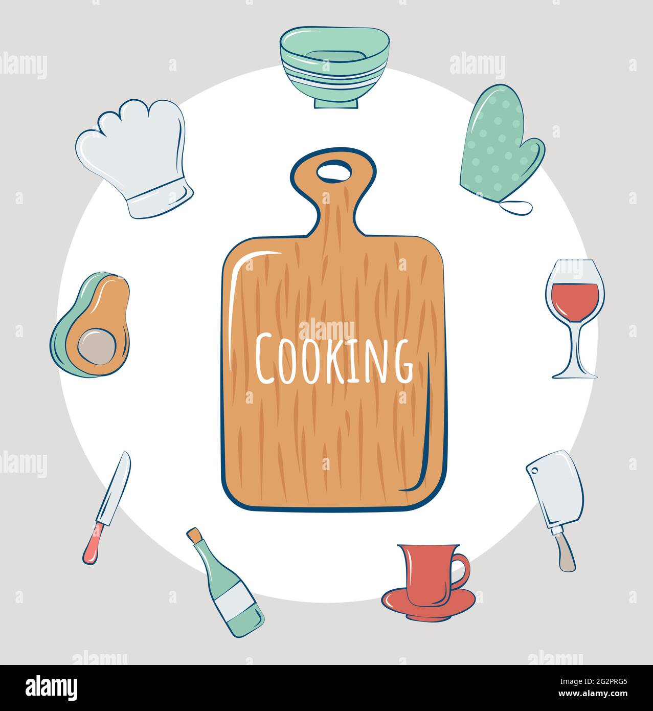 cooking items poster Stock Vector Image & Art - Alamy