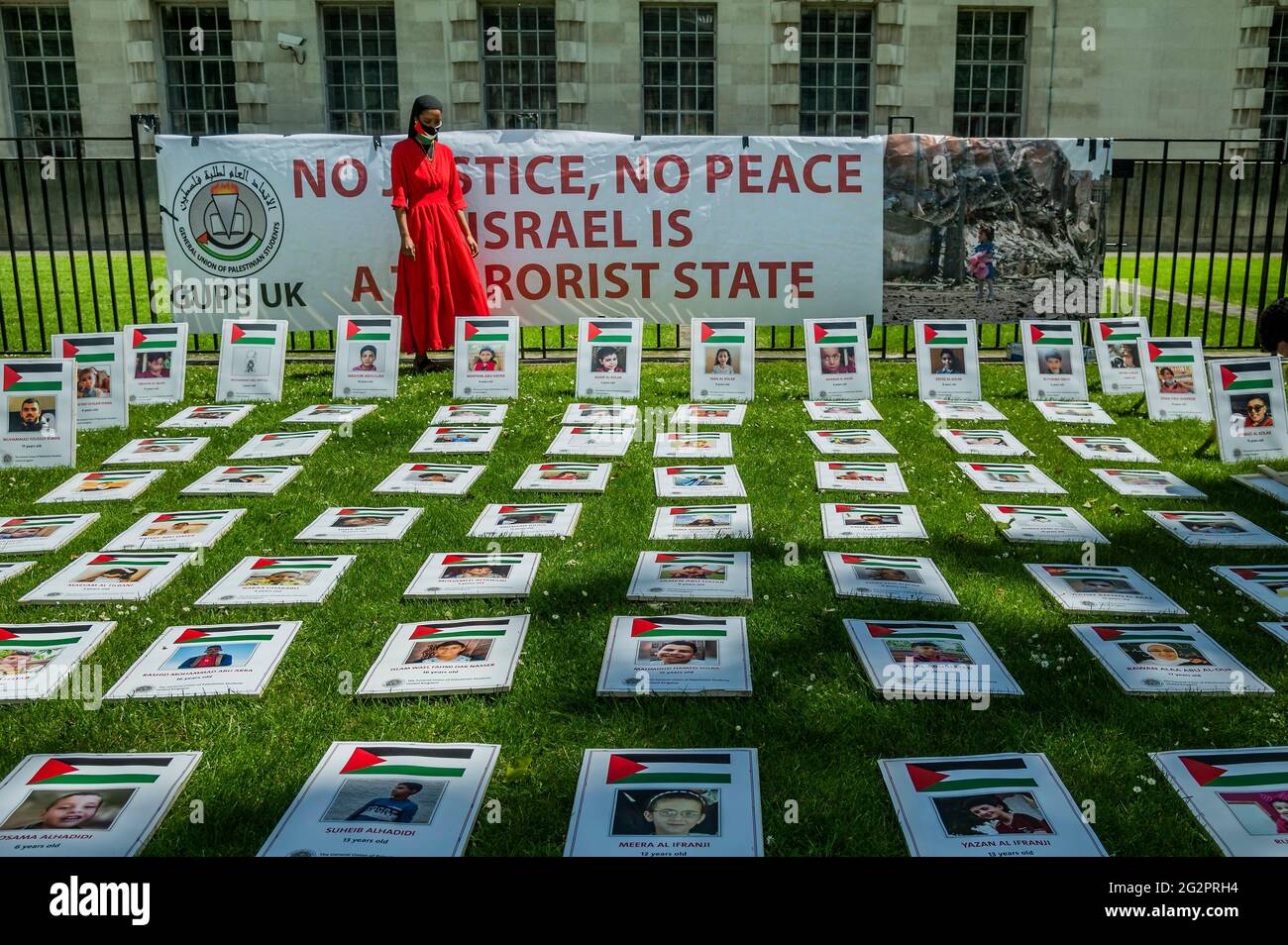 London, UK. 12th June, 2021. Remembering the fallen - Palestine protest ...
