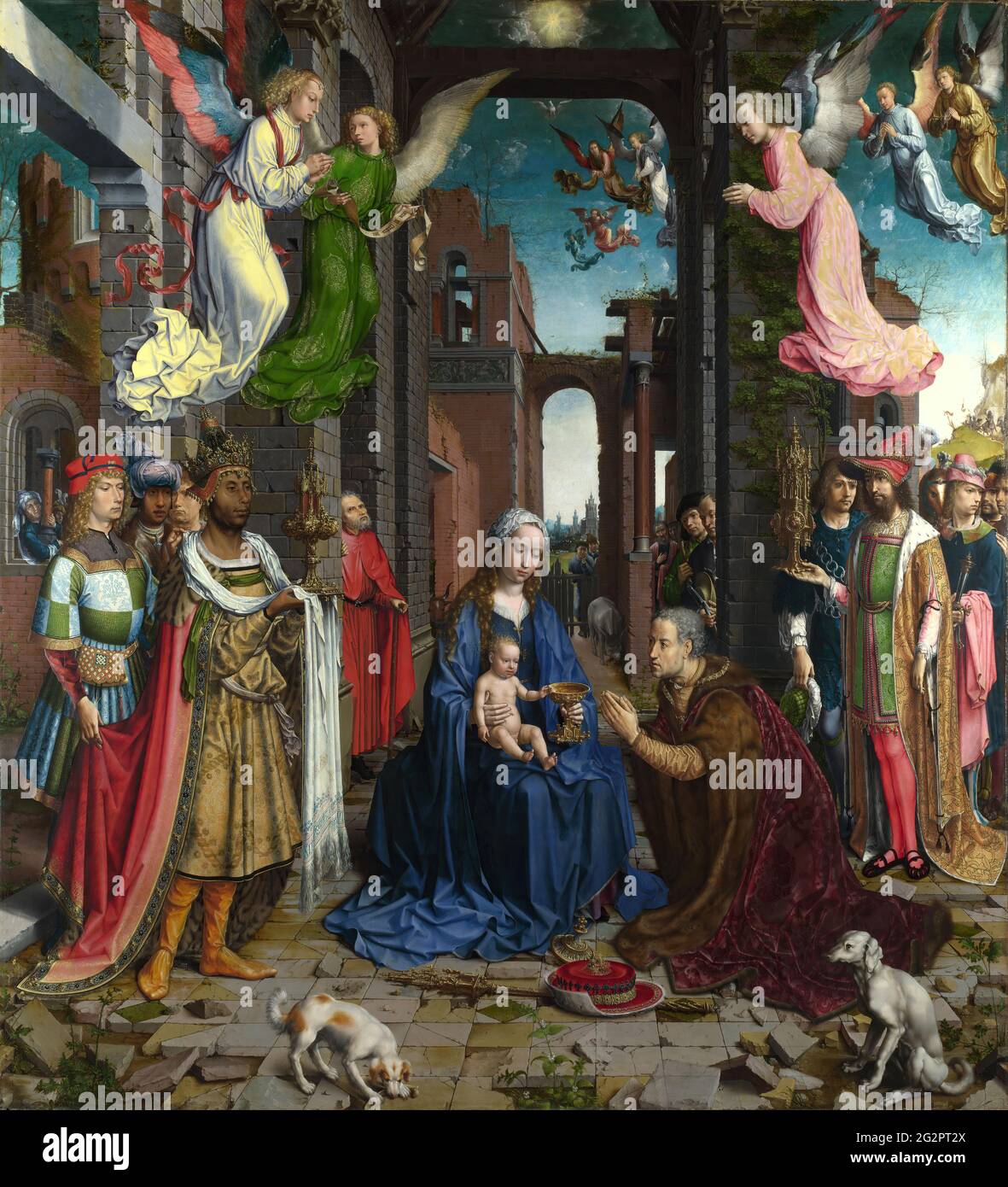 Jan Gossaert - the Adoration of the Kings Stock Photo - Alamy