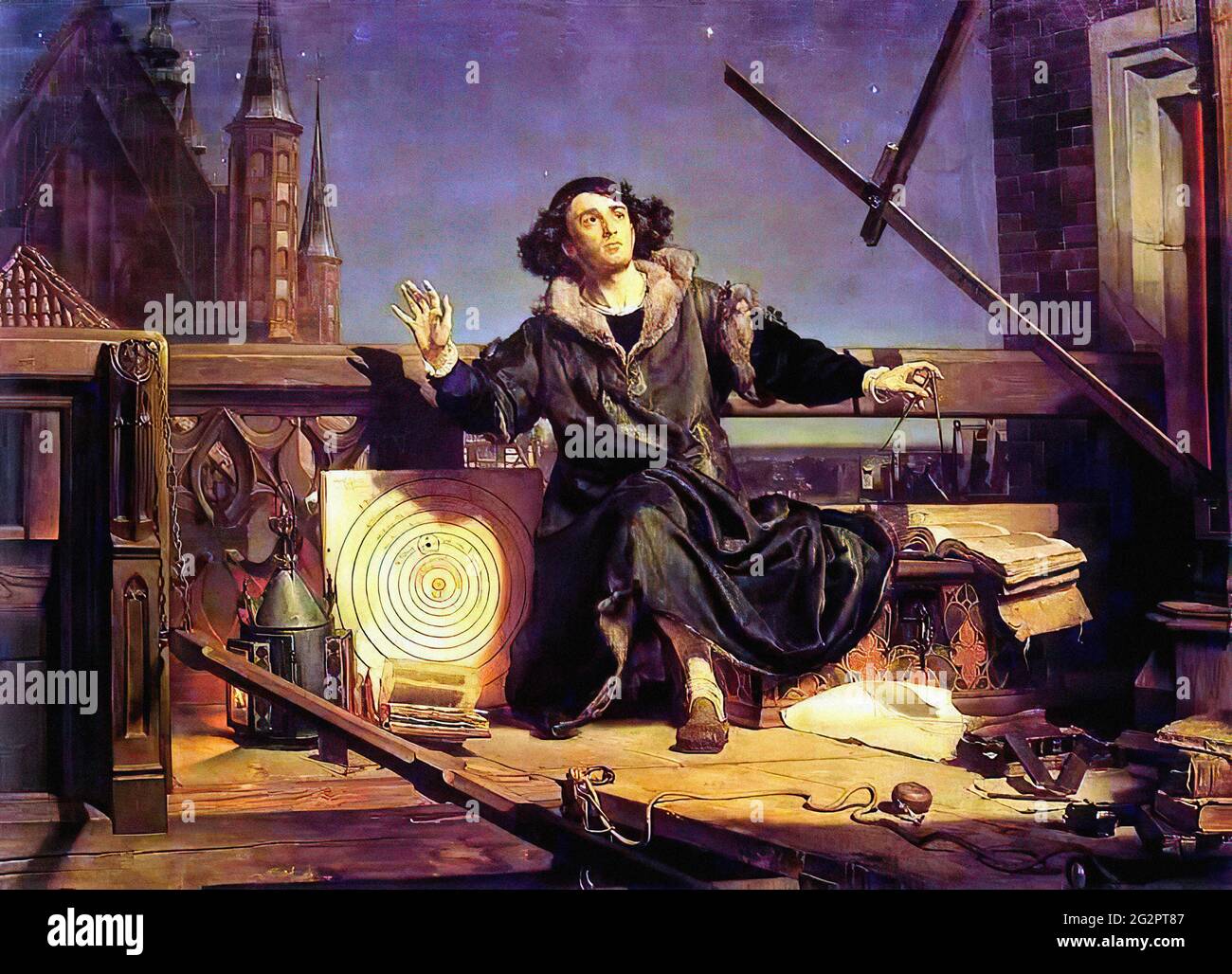 Jan Matejko - Copernicus Tower Frombork 1872 Stock Photo - Alamy