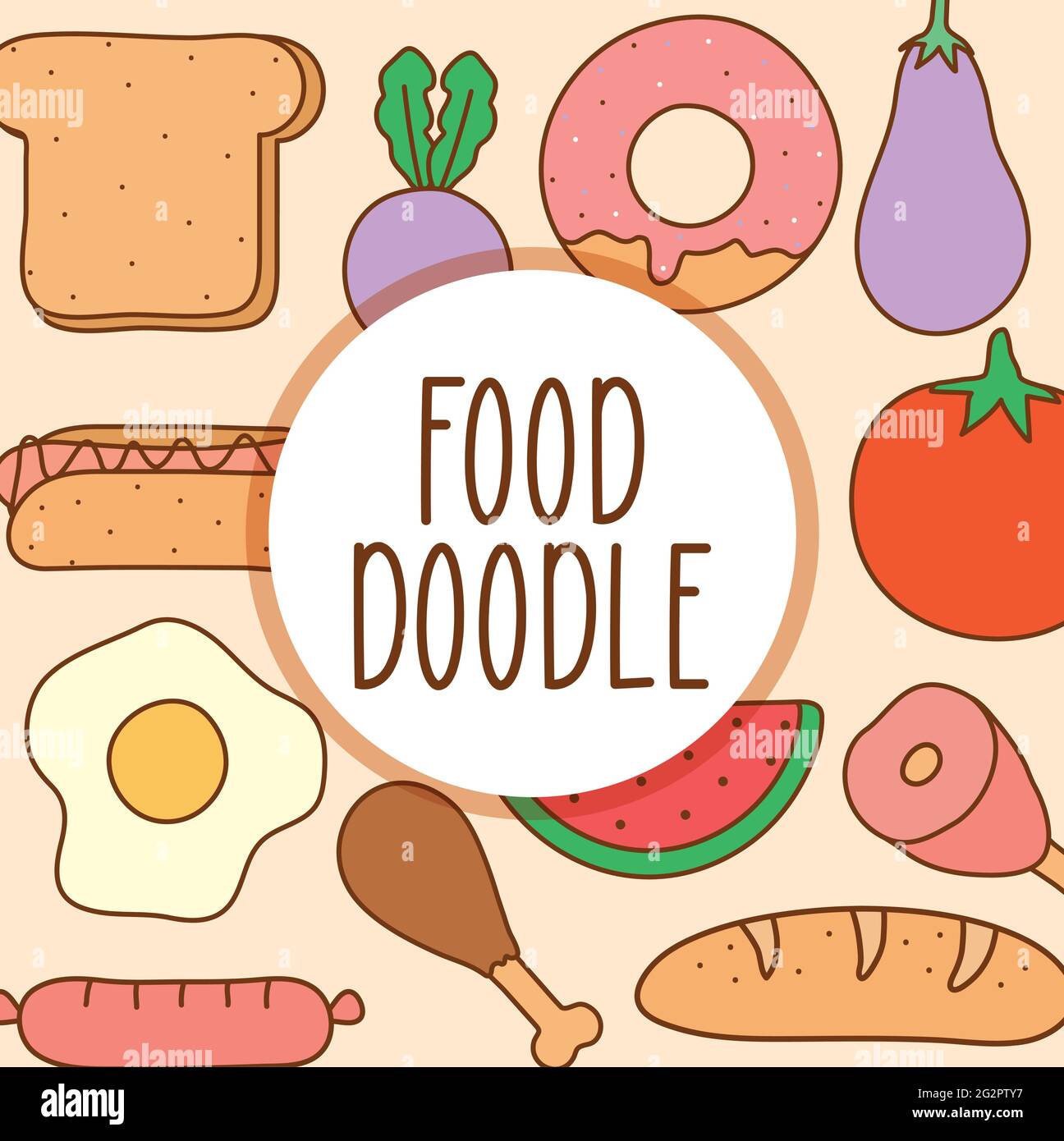 doodle food poster Stock Vector Image & Art - Alamy