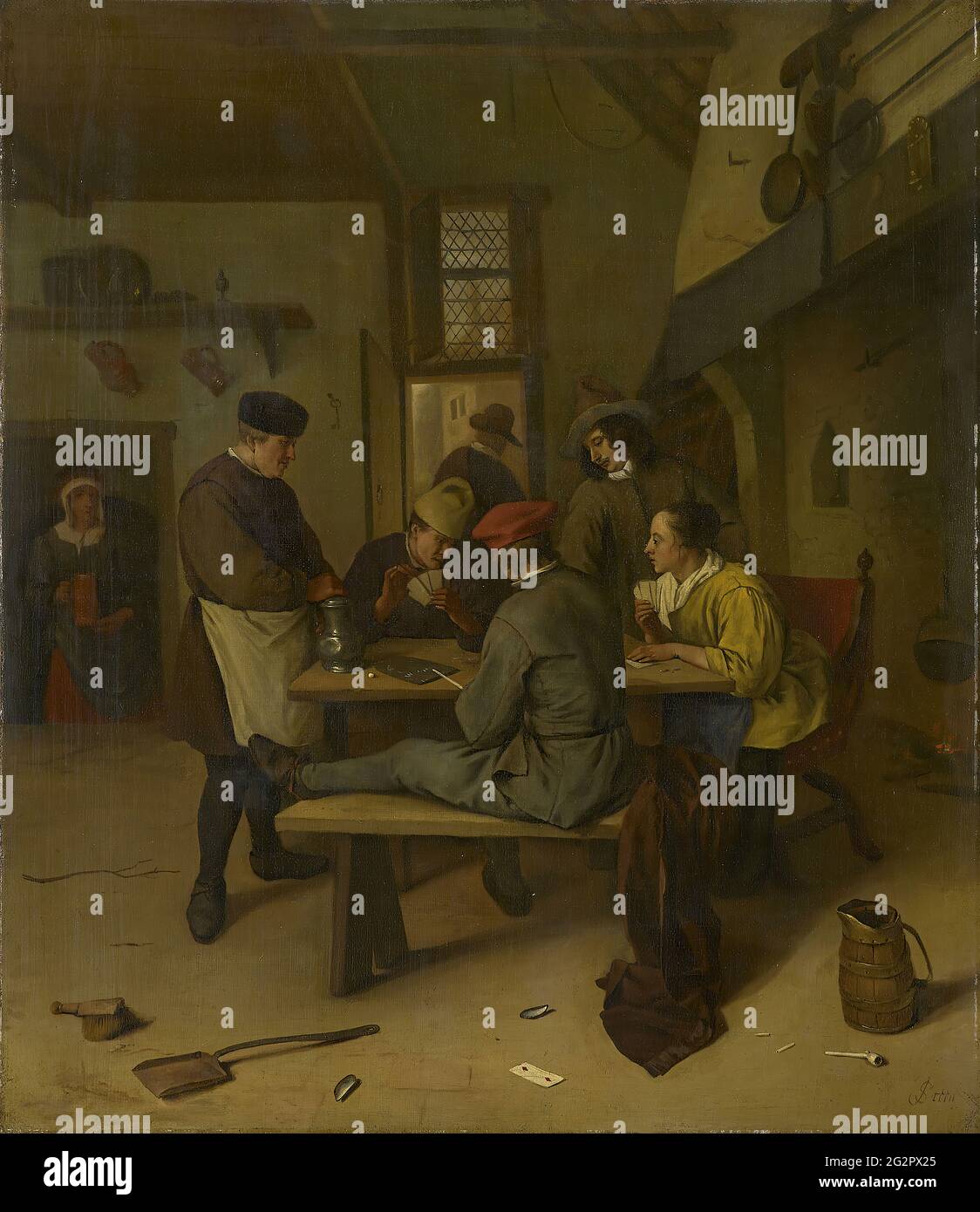 Jan Steen - Cardplayers in a Tavern Stock Photo - Alamy