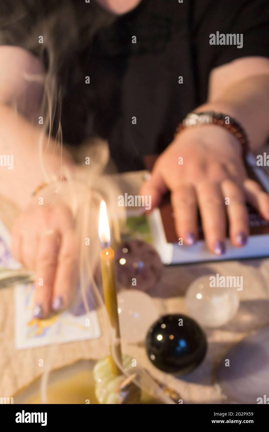 A magical ritual to attract money. Esoteric concept Stock Photo - Alamy