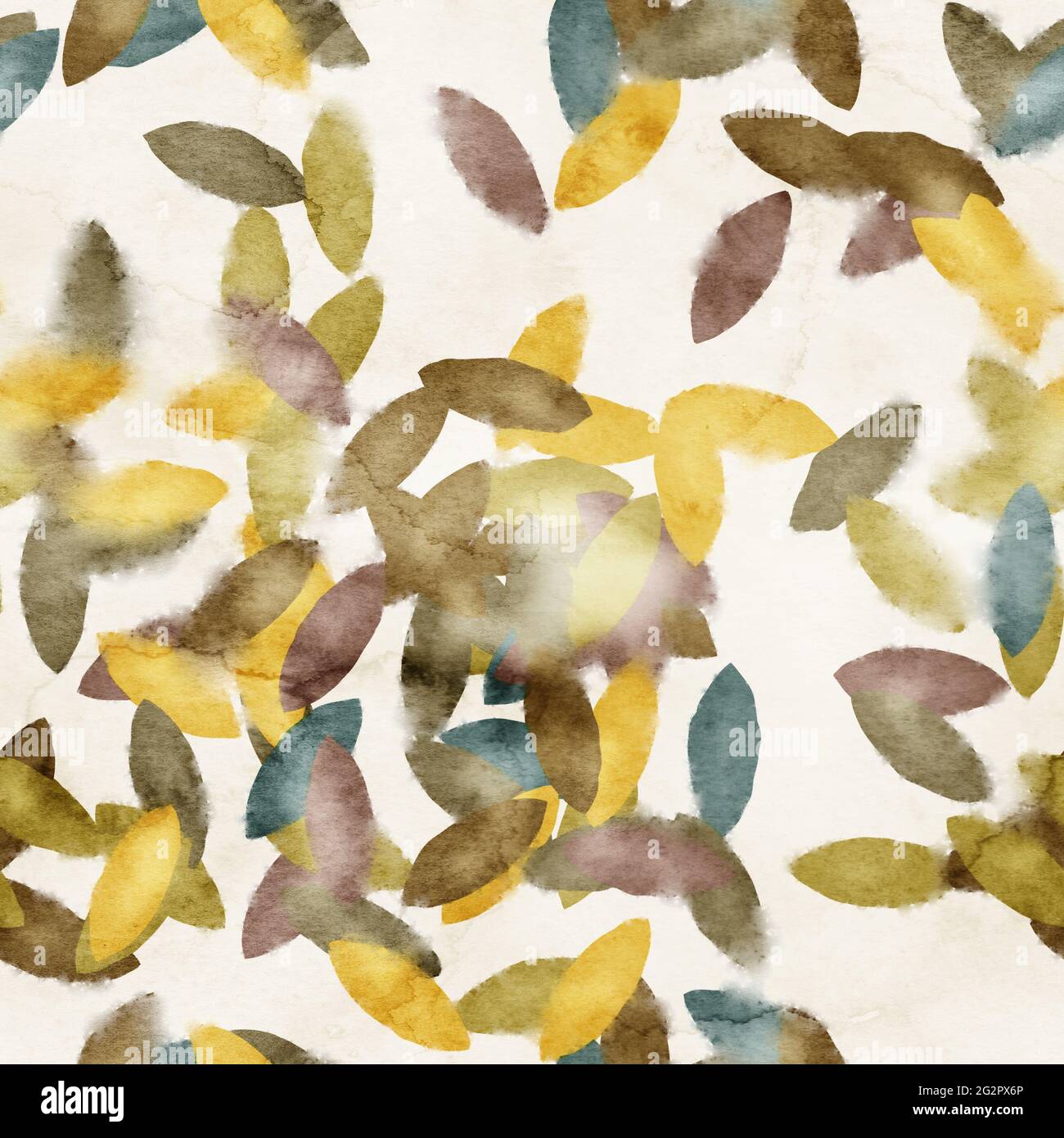 Seamless watercolor leaves trendy chic pattern for surface print Stock ...